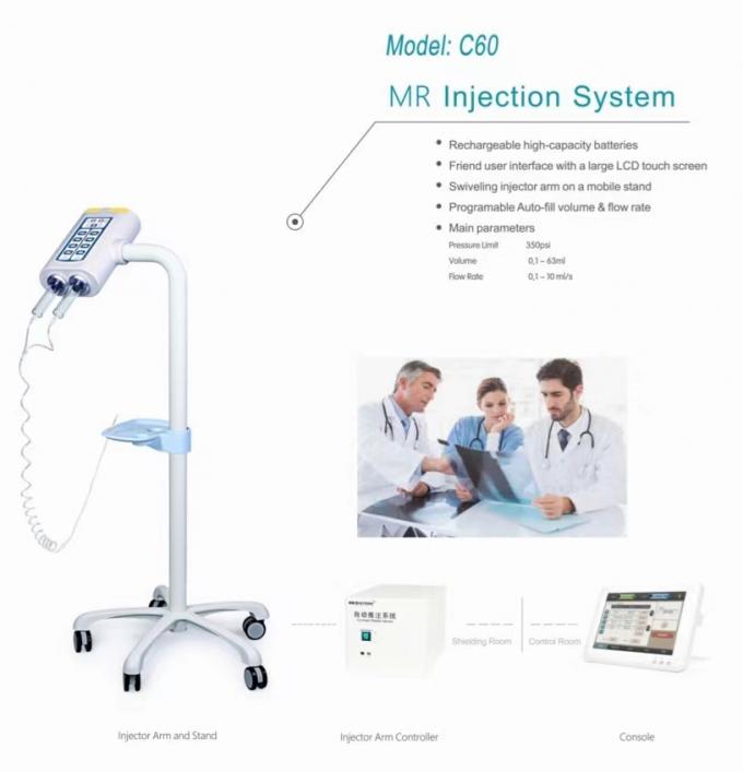 MRI Contrast Media Injector 65ml Syringe Multi Phase Injection Control